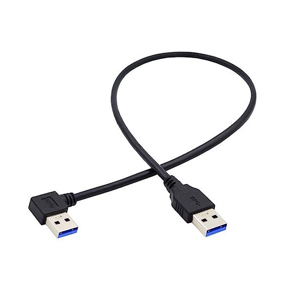 USB3.0ケーブル USB3.0タイプA 延長データケーブル長さ:40cmモバイルハードディスクドライブSSDに対応。USB 3.0ホストとデバイスで使用すると、最大4.8Gbpsのスループットを提供します。USB 2.0 (480Mbp...