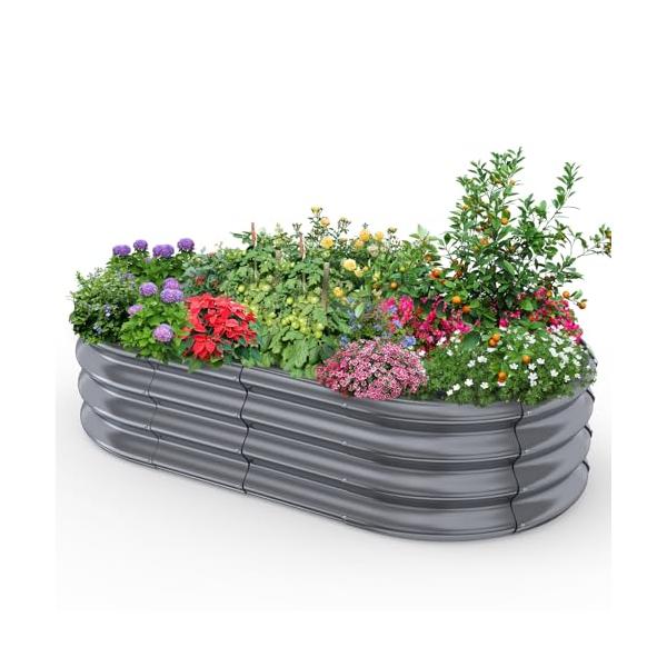 * 耐久性に優れた亜鉛メッキ金属製 高品質の厚さ0.6mmの亜鉛メッキスチールを採用し、耐久性と防錆性に優れています。雨風にさらされても劣化しにくく、長期間使用可能です。* 広々とした大型サイズ 大容量設計で、多くの野菜や花、ハーブを育てる...