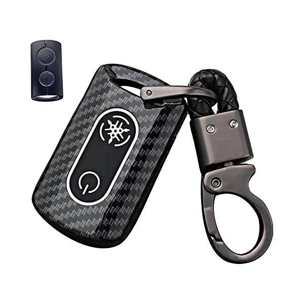 セット内容：ヤマハ専用キーケース*1 (2)キーホルダー*1。本商品はキーカバーのみの販売となります、純正キーは付属しておりません。 適合車種： YAMAHA XMAX 250 AEROX155 等に適用。※ 同車種でも年式によりスマートキ...