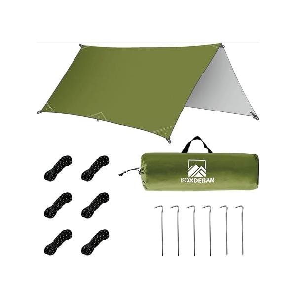 色：グリーンサイズ：300×300CM 遮光遮熱   生地の裏面には紫外線から守るシルバーコーディングも施されています。 優れたUVカット、真夏の暑さ、紫外線から守る。 アウトドア、レジャーなど屋外で使用するには最適。 仕様  タープ生地/...