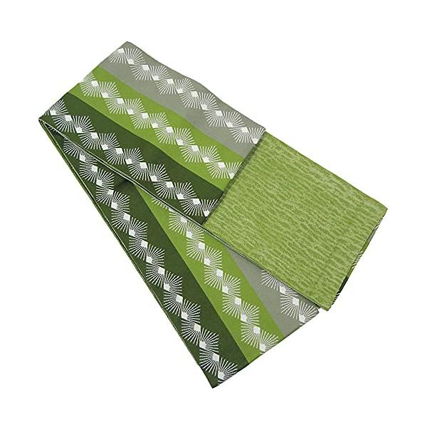 ポリエステル100% 幅：約17cm、長さ：約360cm 日本製 三段暈しススキ柄ファッション/レディース/服＆ファッション小物/和装/帯