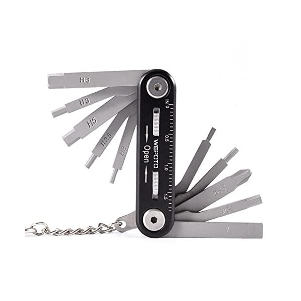 10 in 1ポータブルEDC多機能折りたたみツール、ドライバーと六角レンチ付きセット-1015DIY・工具・ガーデン/作業工具/ねじ用ドライバー・ナットドライバー/ドライバーセット