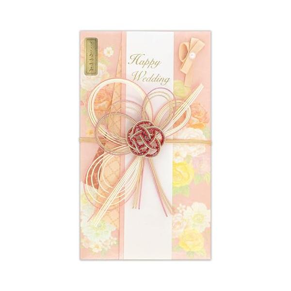 縦185*横105mm 短冊2種類入 HappyWedding・寿 説明書入エレガントな花柄デザインの寿金封です。包む金額の目安は〜5万円です。文房具・オフィス用品/のし・冠婚葬祭用品/祝儀袋