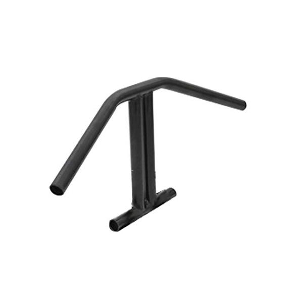 適合車種:汎用　外径φ22,2mm 内径φ18mm肉厚2mm素材：スチール製 STKM13A カラー：ブラック全幅500mm/全高230mm/内入角度10*/プルバック幅50mm/前倒角度90*/クランプ有効幅160mmスイッチ穴加工は施さ...