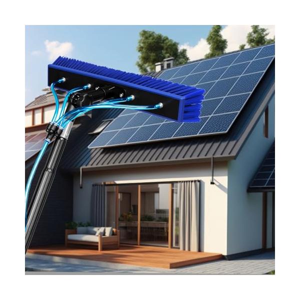 40 cmブラシヘッド - 4つのノズルが内蔵されていて、圧力で水を洗浄表面に噴射します。ダブルグースネックを使用すると、ブラシヘッドの接続が簡単になり、作業角度を調整したり、様々な角度の付いた面をきれいにすることができます。 高品質アルミ...