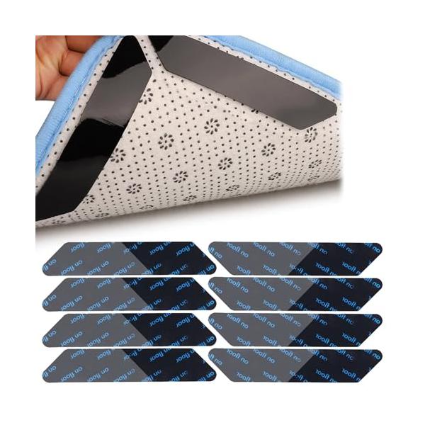 安全な滑り止め 粘着性に優れ、しっかりと固定することができます、優れた滑り止め性能を持ち、カーペットの滑りを効果的に防止し、滑りのリスクを下げることができる、安全性を高める、カーペットの滑りを完璧に解決。 繰り返し利用でき ゆかの側は水で洗...