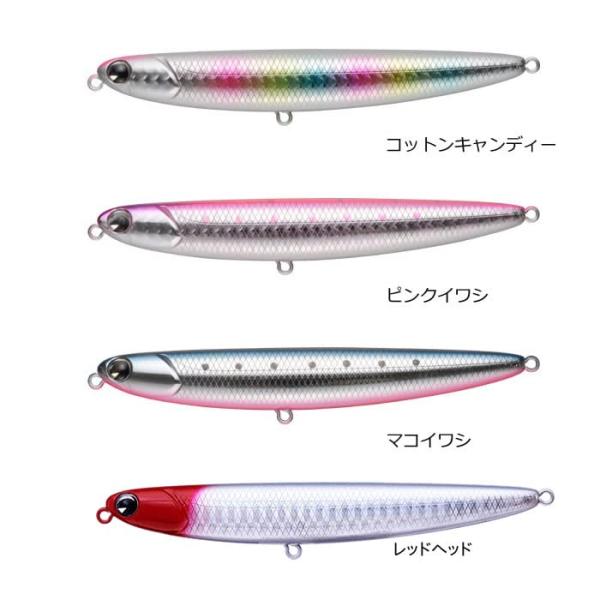 主な対応魚種:シーバス,フラットフィッシュ , 推奨エリア: 港湾/干潟/河口/河川/磯/オフショアサイズ:110mm / 重量:13gカラー名: #SS110-101 レッドヘッドレンジ:0cm / アクション:ドッグウォークタイプ:トッ...