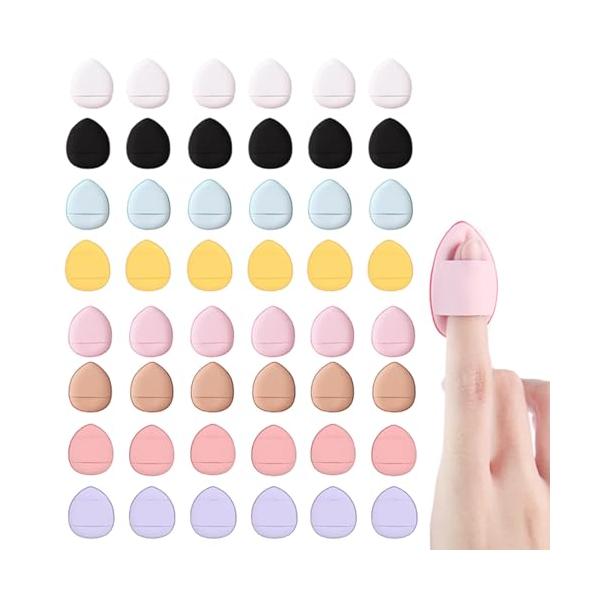 * セット内容 40枚入り ピンク*紫*黒*白*肌色*青*スイカ赤*緑、8色各5個 * サイズ 4cm*3cmの使いやすいサイズで、指先にぴったりフィット。* 洗っても型崩れしない 清潔な状態で長期間使用できます。中性洗剤で手軽に洗い、陰干...