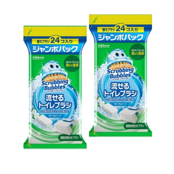 黒ずみなどの便器の汚れをしっかり落とせる掃除洗剤ふち裏にもしっかり届く形状汚れたブラシがそのまま流せて清潔便器内の掃除はこれ一本、濃縮洗剤付きトイレブラシ内容:付け替えブラシ48個セットホーム＆キッチン/バス・トイレ・洗面用品/トイレ用品/...