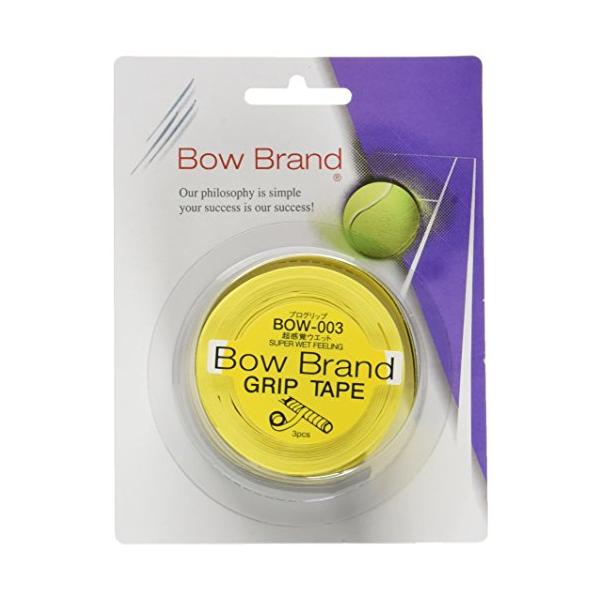 ボウブランド BOWBRAND  グリップテープ ボウブランド プログリップ スーパーウェット 3本巻  BOW003スポーツ＆アウトドア/硬式テニス/グリップテープ