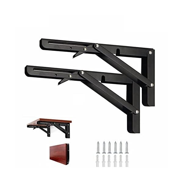 (1)アングルブラケットの仕様紹介-サイズ：30＊17.5cm；重さ：0.9kg/2本；耐荷重：80kg；素材：防錆鉄。パッケージ-金属ブラケット本体*2；取り付け用ネジ*6。(2)優れた素材・三角の構造-よい素材とデザインにより、この棚受...