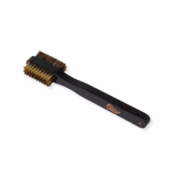 KicksWrap [キックスラップ] Utility Brush (ユーティティブラシ) スニーカー メンテナンス ブラシ 馬毛 レザー キャンバス 素材に優しく ソフト 真鍮 金 金属 ブラシ スエード ヌバック 起毛革 仕上げ 汚れ ...