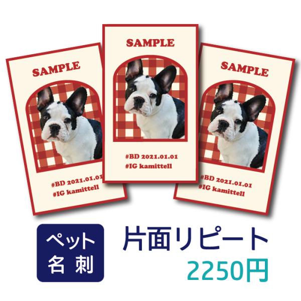 こちらの商品は、以前「ペット名刺 60枚」をご購入いただいた方へのリピート用ページです。新規でご注文の方は、まず「ペット名刺 60枚」をご購入下さい。