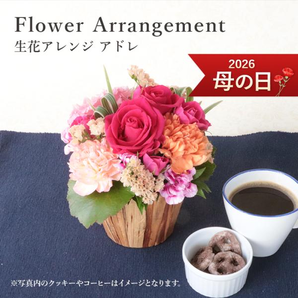 【発売日：2026年02月01日】銀座花門の母の日ギフト。日頃の感謝の気持ちを込めて…。 ■サイズW18cm H20cm ■商品内容銀座花門がおすすめする銀座らしい大人なイメージでお作りした母の日アレンジメントです。Adorer(アドレ)と...