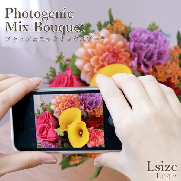 【フロレアルオリジナルのフォトジェニックMIXブーケ】■サイズW25cm H35cm■商品内容 どんな生活シーンにもかかせない花々。誕生日や記念日はもちろん、特別な日じゃなくても贈りたくなる花。花と一緒の、その特別な瞬間を写真に写してみませ...