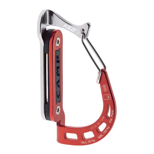 Kiloギアカラビナは、特に堅牢で安定した使いやすい独自のデザインを特徴としています。2部構造のアルミニウム合金製ボディは、2本のステンレス製Torx TH20ネジで接続され、迅速かつ簡単に取り付けられます。本体の上側でギアを掛けます。最大...