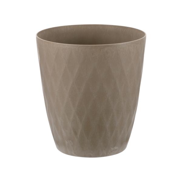 石油由来樹脂を削減して地球にやさしく石灰石が主原料の鉢カバーです。＜適応鉢目安＞・7…7号鉢・8…8号鉢・10…10号鉢●商品情報●商品名/ラピス ポットカバー 8サイズ/φ31×32H(cm)材質/石灰石・ポリプロピレン目皿付