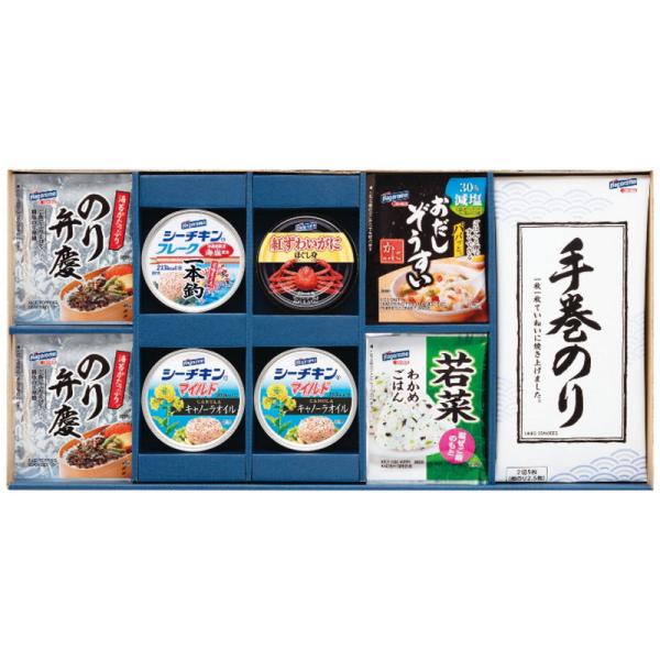 【発売日：2026年07月01日】■商品説明和の食卓を彩るバラエティ豊かな詰合せ。■商品詳細製造生産地：日本製内容：のり弁慶ふりかけ(3g×6袋)・減塩おだしぞうすいかに(6.5g×3袋)・わかめ混ぜご飯若菜(2.8g×3袋)・手巻きのり(...