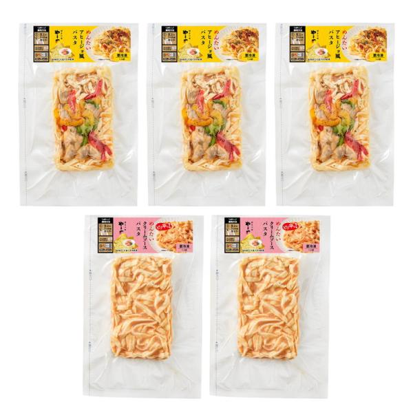 ■商品説明もつもちのフィットチーネ麺を、電子レンジで簡単に調理できます。明太子をたっぷり使用した明太アヒージョと明太クリームソースの2種類をお楽しみ頂けます。■商品詳細製造生産地：福岡内容：明太アヒージョパスタ210g×3個明太クリームパス...