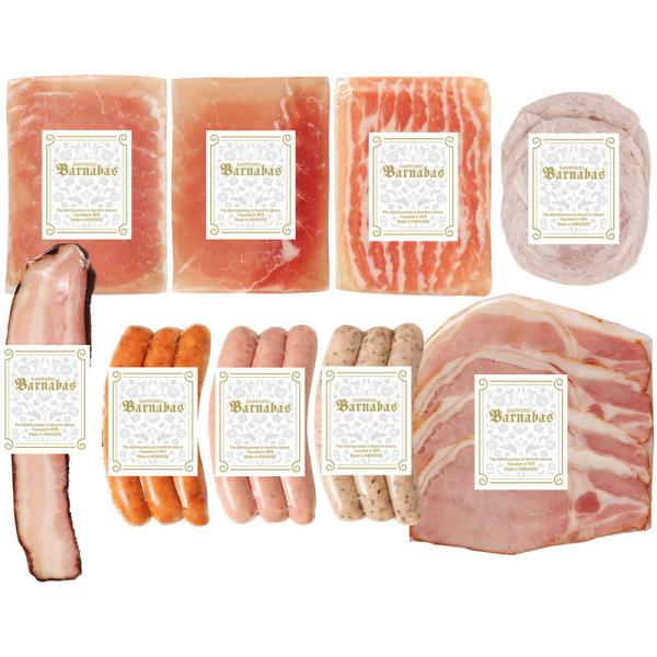 ■商品説明ジューシーな味わいが人気の農家のベーコン、北海道産豚肉を使用したウインナーやロースハム、ドイツ岩塩を使用しまろやかな味わいに仕上げたハム、“冷燻”という低温スモークをした香り豊かな燻製生ハムと生ベーコン、ガーリックなどのスパイスが...
