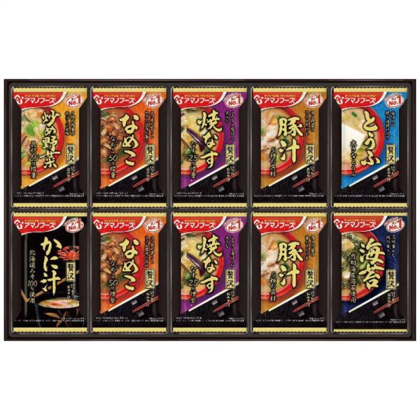【発売日：2025年01月01日】■商品説明具材にこだわった贅沢なおみそ汁「いつものおみそ汁贅沢」を詰め合わせたギフトセットです。■商品詳細生産地：日本製箱サイズ：43.5×27.5×5.5cm重さ：530g内容：いつものおみそ汁贅沢(なめ...