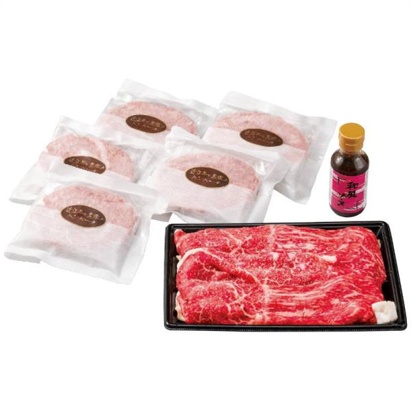 【発売日：2025年01月01日】■商品説明鈴鹿山系の良水に恵まれた近江・湖東の地で長期間肥育された近江牛。中でも希少な未経産牝牛をえり抜き、モモ肉と旨味のあるバラ肉のすき焼き肉と、近江牛と黒豚を使った人気のハンバーグをセットに致しました。...