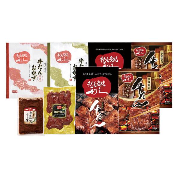 ■商品説明厚切り牛たん塩味、味噌味燻製牛たん、南蛮味噌食べ比べ満足セットです■商品詳細内容：牛たん真空パック（塩味）100g×2、牛たん真空パック（みそ味）110g×2、牛たんおかず（塩味）120g、牛たんおかず（味噌味）120g、燻製牛た...