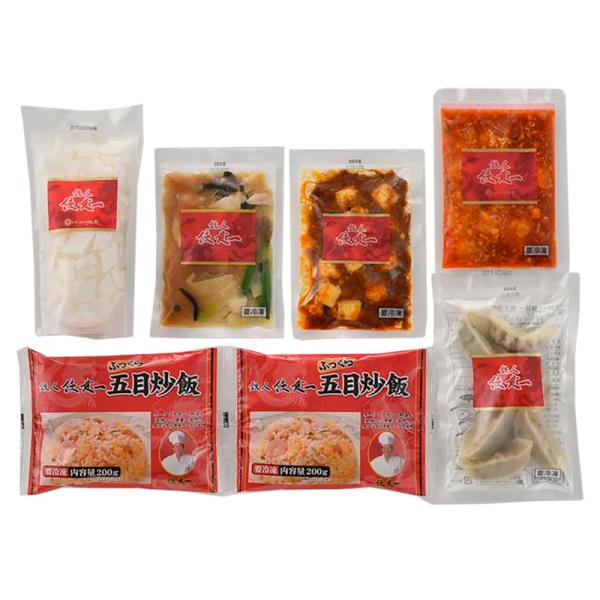 ■商品説明中華料理の名店「赤坂四川飯店」が監修した本格中華料理をお届けします。どれもこだわりの味に仕上げています。■商品詳細内容：餃子120g(6個入)×1、本格四川麻婆豆腐150g×1、乾焼蝦仁（エビチリソース）150g×1、本格八宝菜1...