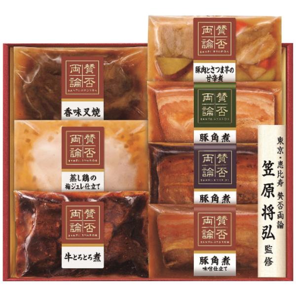 【発売日：2026年07月01日】■商品説明東京・恵比寿「賛否両論」店主、笠原将弘が監修。豚肩ロース肉を使用した「香味叉焼」を始め、人気の「豚角煮」などを詰め合わせました。■商品詳細製造生産地：日本製内容：香味叉焼180g・牛とろとろ煮15...