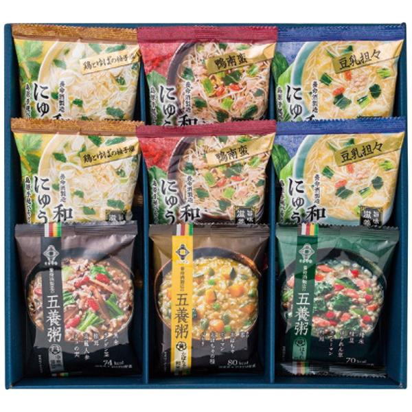 【発売日：2026年07月01日】■商品説明「養命酒製造の養生思想」に基づいて作ったにゅうめんとお粥のセット。■商品詳細製造生産地：日本製内容：和養生にゅうめん(鶏とゆばの柚子塩26.5g・鴨南蛮28.7g・豆乳担々28.5g各2袋)・五養...