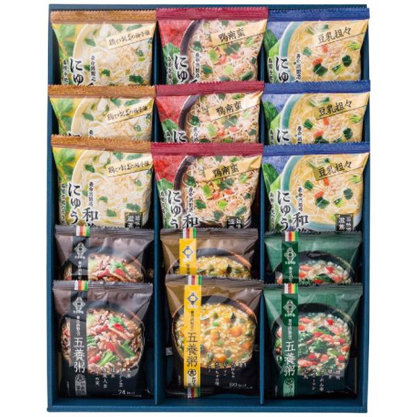 【発売日：2026年07月01日】■商品説明「養命酒製造の養生思想」に基づいて作ったにゅうめんとお粥のセット。■商品詳細製造生産地：日本製内容：和養生にゅうめん(鶏とゆばの柚子塩26.5g・鴨南蛮28.7g・豆乳担々28.5g各3袋)・五養...
