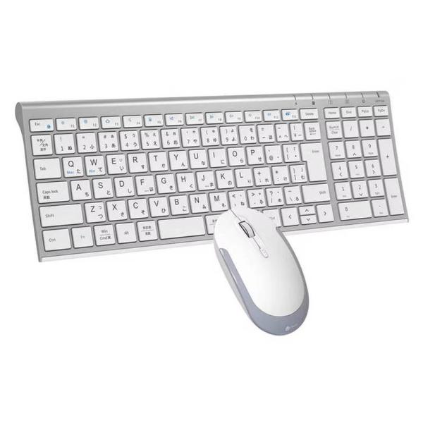 ■商品説明【2.4GHz接続】キーボードとマウスは一つのUSBレシーバーを共用し、USBレシーバーをデバイスに差し込むだけで使用できます。2.4GHzワイヤレステクノロジーにより、最大10m以内で安定した通信で快適に操作が出来ます。Mac及...