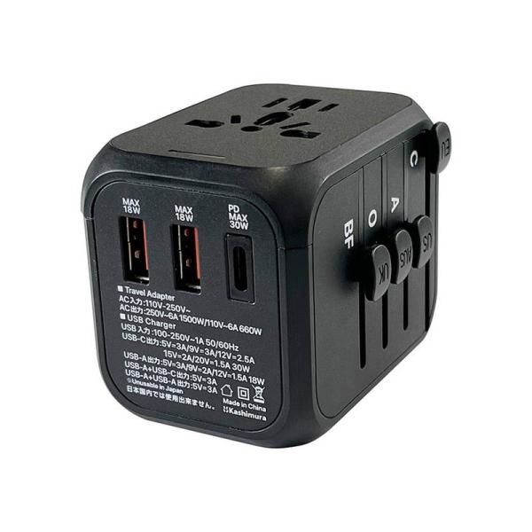 ■商品説明●4種類の電源コンセントに対応する変換プラグ。（A、C、O、BF）●本製品に6種類の電源プラグを接続することができます。（A、BF、C、O、O2、SE）●USB PD対応USB Type-Cポート+USB-A 2ポート搭載。●US...