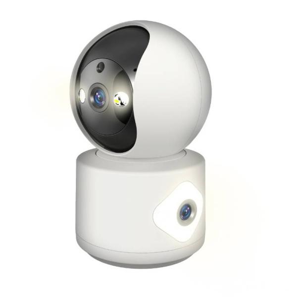 ■商品説明●首振カメラと固定カメラ、2つのカメラを搭載。アプリで同時に2つの映像を確認できるスマートカメラ。●外出先からスマートフォンで室内をリアルタイムで確認できます。●首振り対応。※首振カメラ側のみ●自動追跡機能。※首振カメラ側のみ●動...