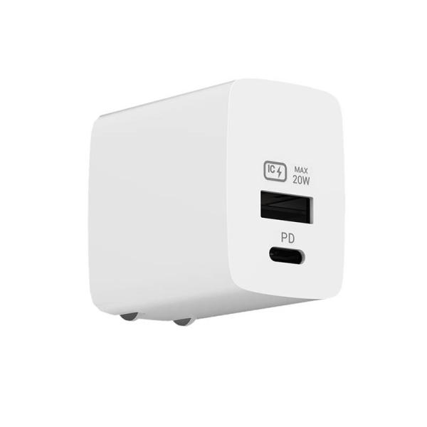 ■商品説明●持ち運びに便利な、USB-A 1ポートとUSB Type-Cポート搭載のAC充電器。●2ポート合計最大出力15W(5V 3A)●USB PD規格対応USB Type-Cポート：最大20W　出力自動切替 5V 3A, 9V 2.2...