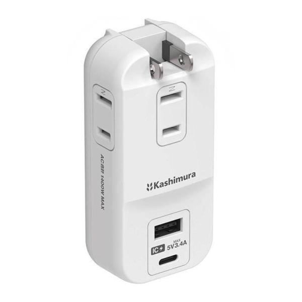 ■商品説明●3口のACコンセントとUSB Type-Aポート+USB Type-Cポート搭載の電源タップ。●ACコンセントは極性付きプラグ対応　3口合計1400Wまで。●USBポートは2ポート合計最大出力17W (5V 3.4A)●USB-...