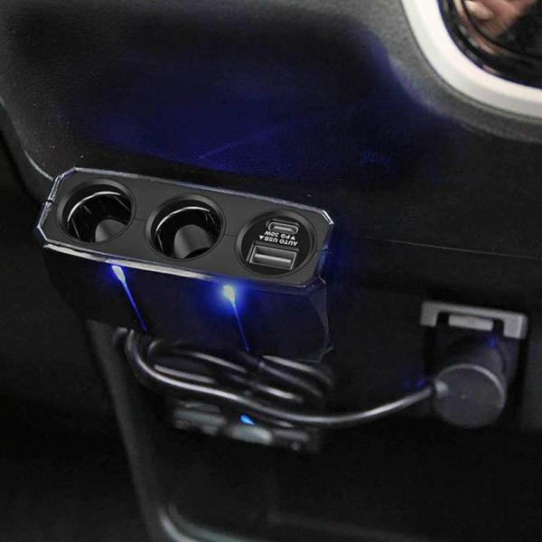 ■商品説明●2つのDCソケット、Type-CとリバーシブルUSB-A合計2ポートを備えたセパレートタイプの増設ソケット。●12/24V両方の電源に対応、トラック等にも使用可能。●USB2ポート合計最大出力42W。●USB PD(Power ...