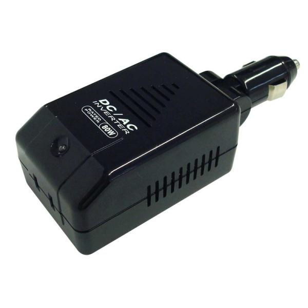 ■商品説明●車のDC12VのDCソケットから家庭用AC100Vの電化製品を車内で使用できるインバーター。（定格出力80W/最大出力100W）●家庭用の携帯電話充電器、電気シェーバー、携帯ゲーム機、ポータブルDVDプレーヤー、ノートパソコン、...