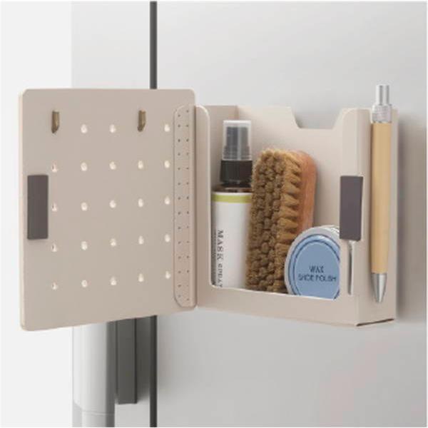 【発売日：2022年05月27日】■商品説明●見せる収納と隠せる収納がひとつになった壁面収納ボックス「ハルペギー」●マグネットで貼り付けられるので、簡単に手軽に収納スペースを作ることができます。●玄関ドアにつけてキーフックとして、マスク収納...