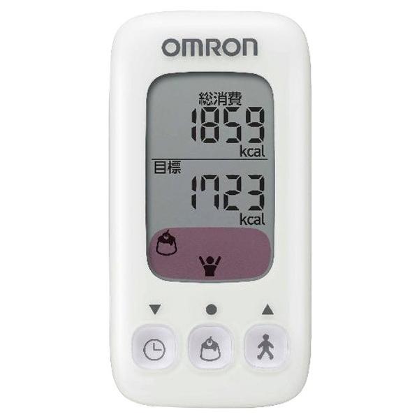 活動量計 オムロン カロリスキャン 活動量計 1ヶ月のダイエット目標達成に必要な消費カロリーがわかる。1日の目標消費カロリーの達成度合いを、2種類のマークでお知らせ。歩数測定 消費カロリー表示 脂肪燃焼 時刻 7日間メモリ 目標管理設定 ポ...
