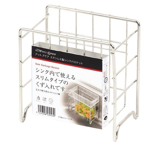 ■商品説明●シンク内で使えるスリムタイプのくず入れです。●丈夫で衛生的なステンレス製。●水切りネットを上部に引掛けるだけでお使いいただけます。■商品詳細生産地：中国サイズ(約)：幅135×奥行85×高さ140mm製品重量(約)：168g素材...