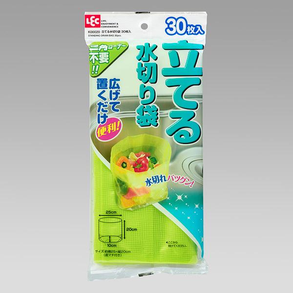 ■商品説明広げて置くだけ。 使い捨ての自立式水切り袋○ジャマで不衛生、掃除が面倒な三角コーナーはいりません。 袋ごと捨てられていつでも清潔です。○通水性の良いワリフ素材を使用。 細かいゴミを逃さず、スムーズに水切りします。○通気性も良いので...