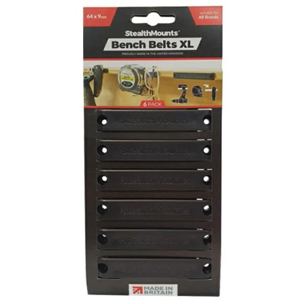 ステルスマウント StealthMountsベンチベルトXLBB-XL-BLK-6■特長・ベンチベルト XLはスケ―ルやインパクト、安全眼鏡などを引っ掛けて保管しておくためのツールアクセサリーホルダーです。・ベンチベルトプラスよりも横幅と縦...