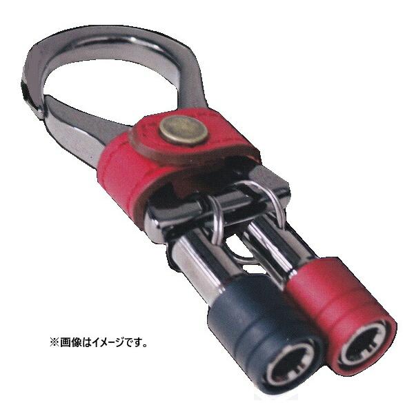 HOOKS カラビナビットホルダー レッド CBH-RE高級感のあるビットホルダー■特長・掛けやすい大きなフック・高級感のある磨き仕上げ・際立つ存在感！本革使用■仕様・クイックチャック適合サイズ：6.35mm・6角軸