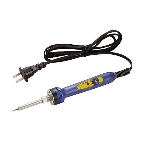 白光 HAKKOダイヤル式温度制御はんだこて 平型プラグFX600-02■電子部品のはんだ付けに最適IC/LED・プリント基板などのはんだ付けに適しています。■優れた熱伝導率こて先の外観・デザイン、内部構造を見直すことで熱伝導率を高めたT1...