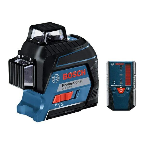 ボッシュ BOSCH レーザー墨出器GLL 3-80NKIT水平4ライン、垂直4ライン、鉛直、地墨受光器+キャリングケース付きです。●水平4ライン、垂直4ライン、鉛直、地墨●受光器使用で半径６０mまで使用可能●コンパクトボディ＆高耐久性●壁...