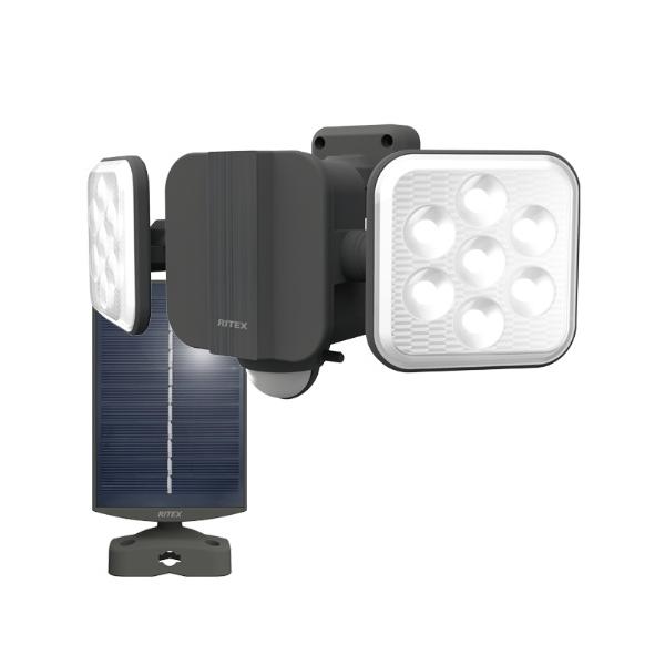 ムサシ musashi6.5W×2灯 フリーアーム式 LEDハイブリッドソーラーライトS-HB250■ハイブリッド式ダブル電源ソーラー発電と乾電池のハイブリッド式センサーライトです。普段はソーラー発電でライトが点灯します。日照不足によるソー...