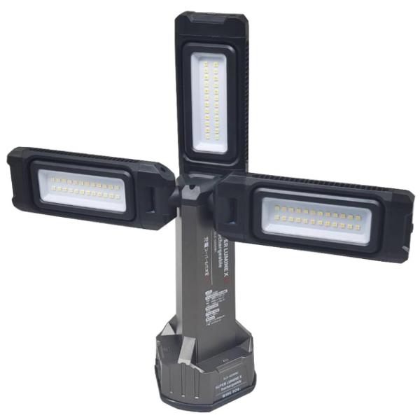 WING ACE ウイングエース充電スーパールミネXLTSLX-4000RC■特長・270度回転・180度首振り・明るさ3段階切換・光色切替え・強力マグネット付・吊下げフック付・USBケーブル付属・カメラ三脚取付可能■仕様・製品名:充電式L...