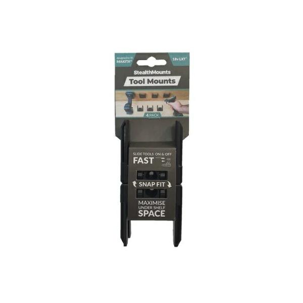 ステルスマウント StealthMountsツールマウント ブラックTM-MK18-BLK-4■特長・本商品は、マキタ（Makita）のLXT(18V/14.4V)用のツールマウント（ホルダー）です。・壁や机に取り付けることで、ツール本体を...