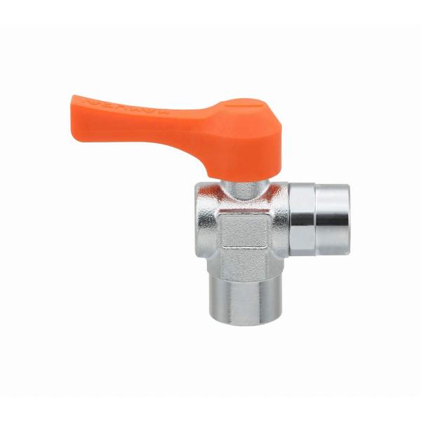 【基本情報（重量・材質・付属品・色・使用温度・使用水圧など）】材質：黄銅、ポリアセタール使用温度：1〜80℃使用圧力：0〜1.0MPa配管やエアー機器などに接続する、アングル型のミニチュアボールバルブです。【特長】◆コックを90°回して通水...